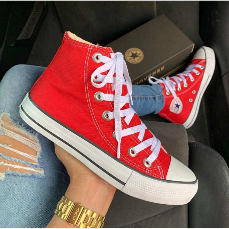Bota All Star Converse Feminino Cano Alto feminino classic tradicional ...