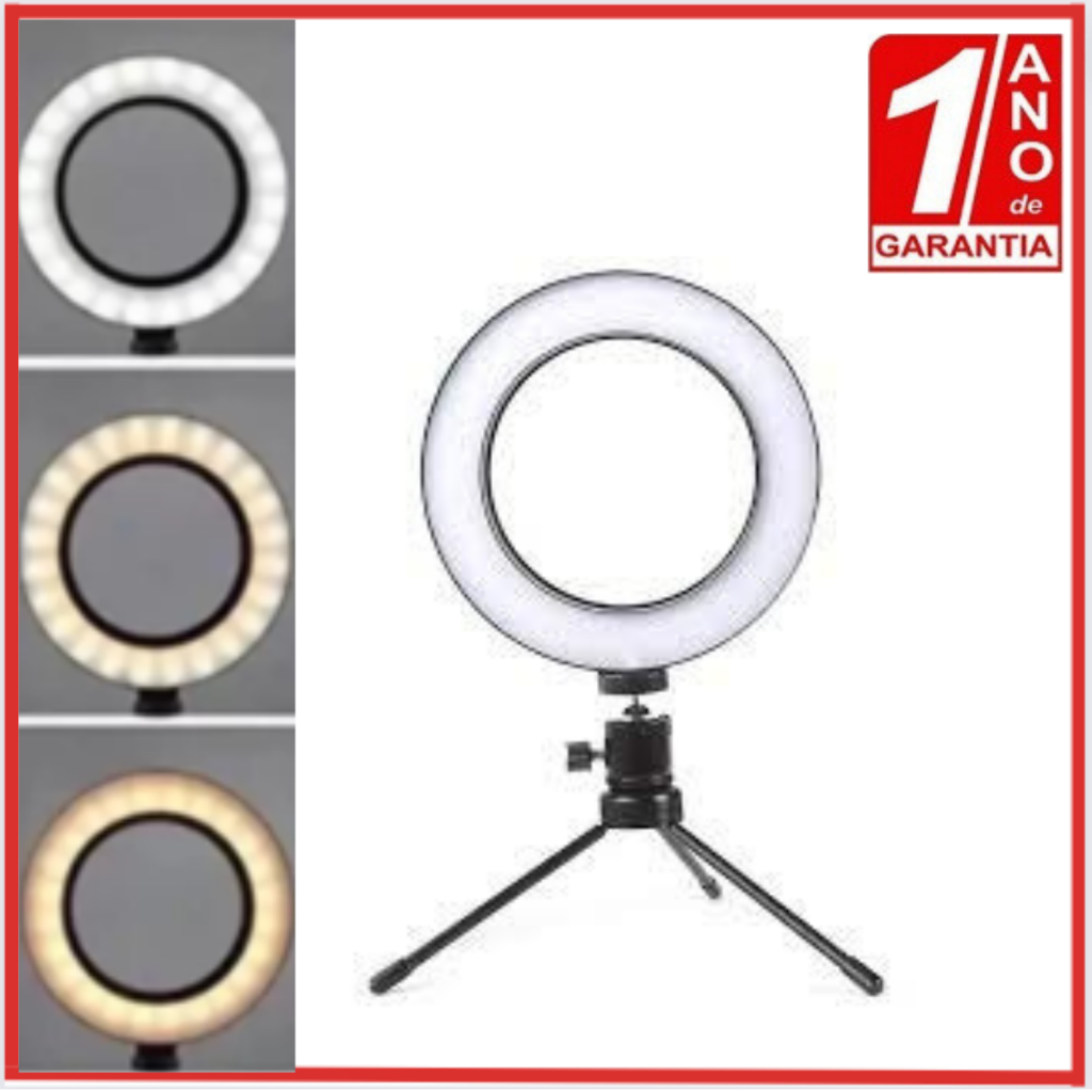 Ring Light de Mesa Blogueira Luminária 6 Polegadas 16cm | Shopee Brasil