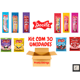 Kit Com 30 Pacotes Bala Docile 15g Sabores Variados | Shopee Brasil