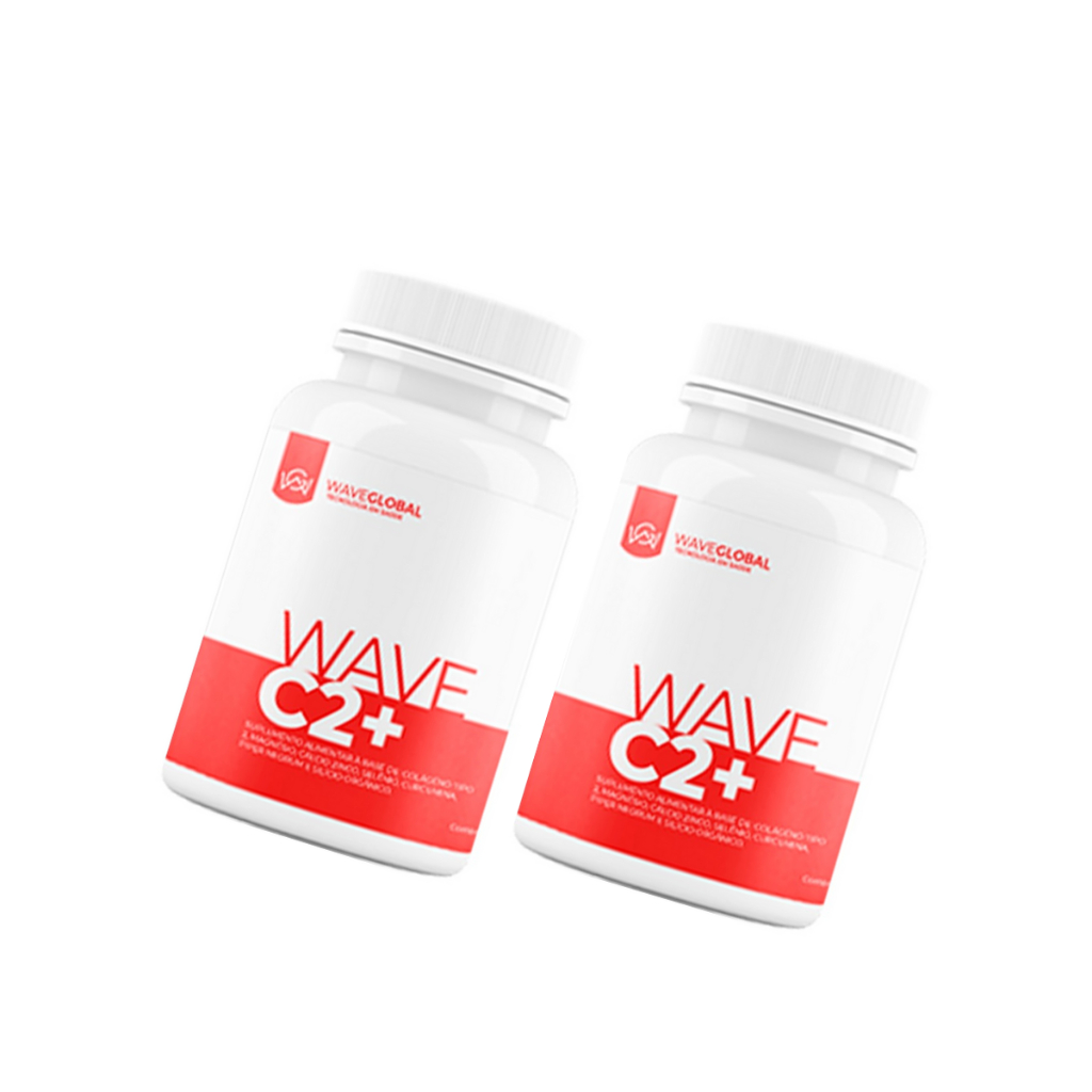 Wave C2 colágeno tipo 2 kit com duas unidades - Wave Global | Shopee Brasil