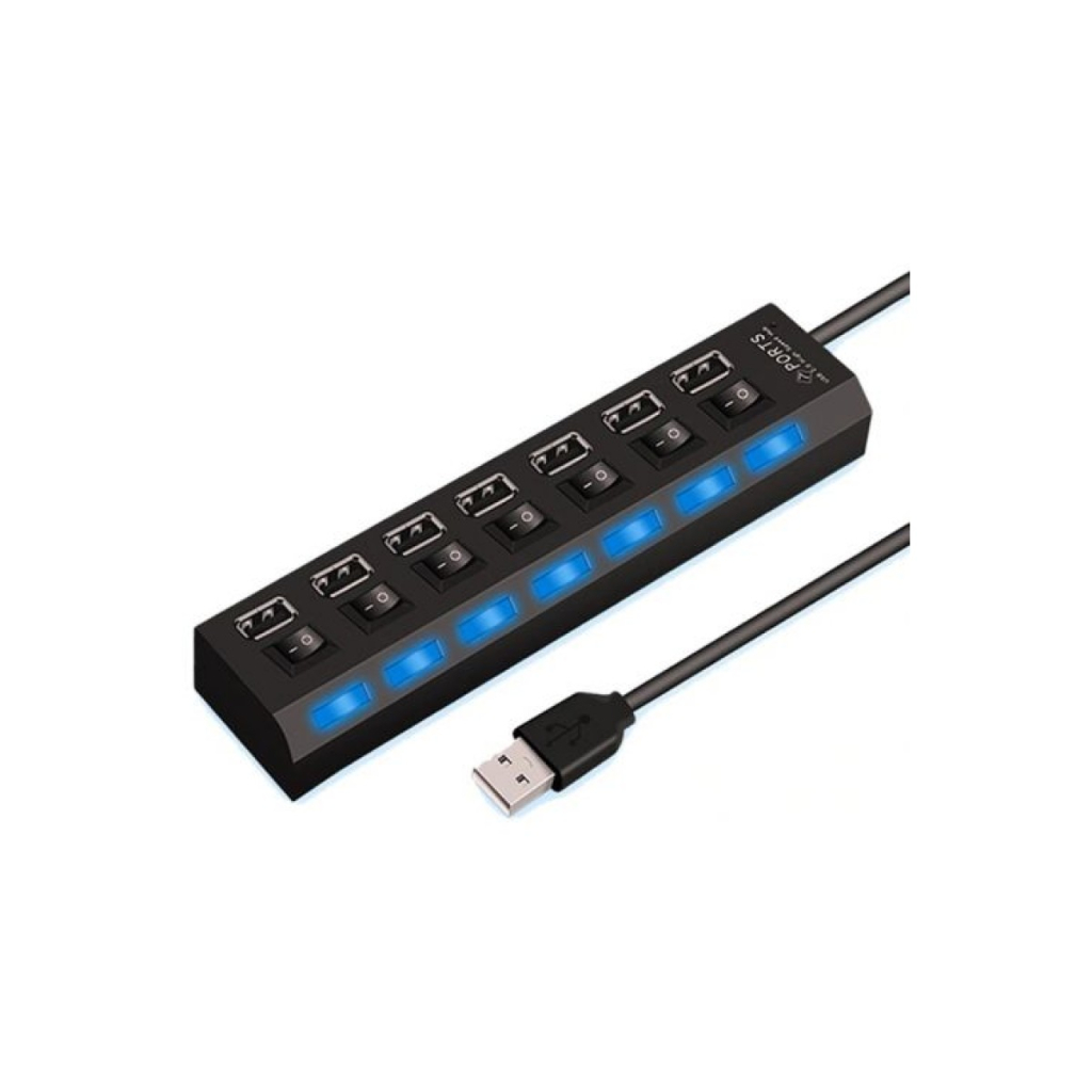 Hub De Usb 7 Portas 2.0 Hd Extensor ultra rapido Pen Drive Expansor ...