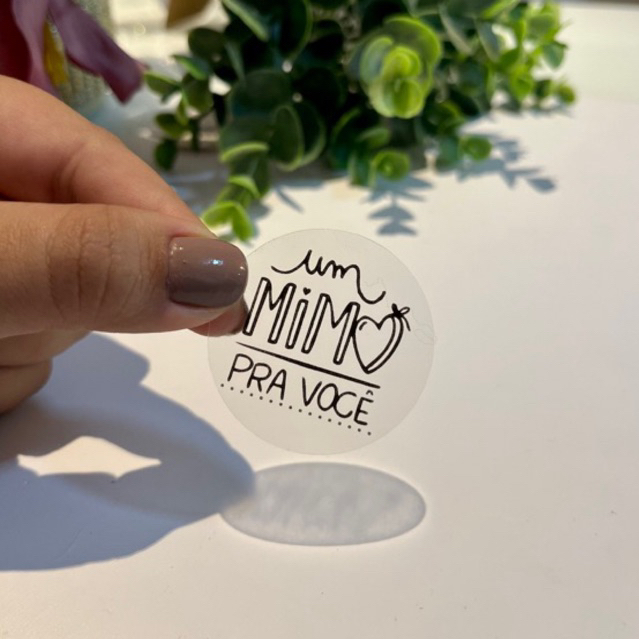 100 Adesivos Etiqueta Um Mimo Para Você | Adesivo Embalagem Cliente | Shopee Brasil