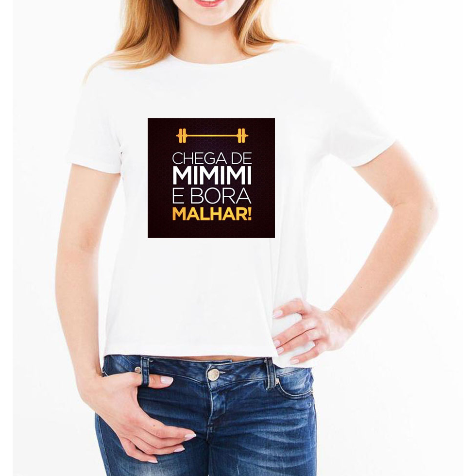 Camiseta chega de mimi academia, fitness | Shopee Brasil