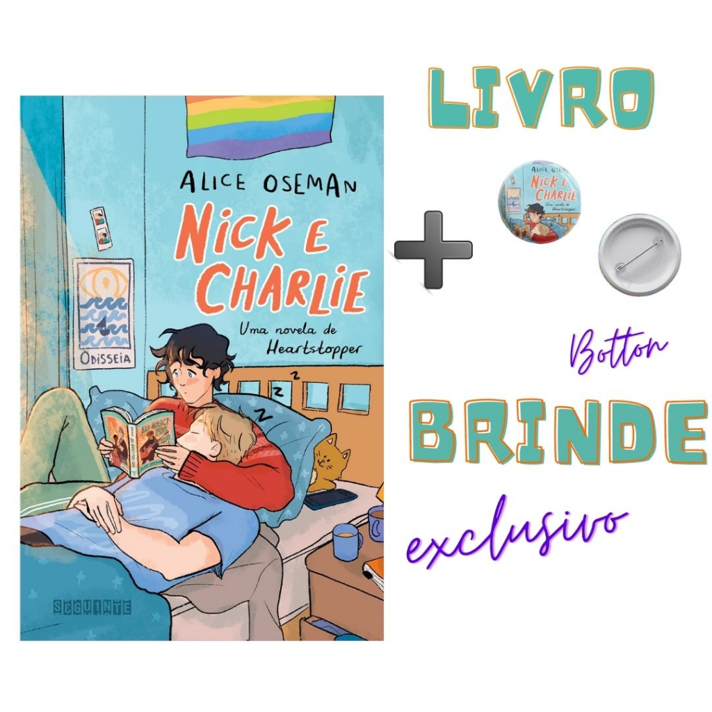 Nick e Charlie: Uma novela de Heartstopper - Com lindo botton exclusivo ...