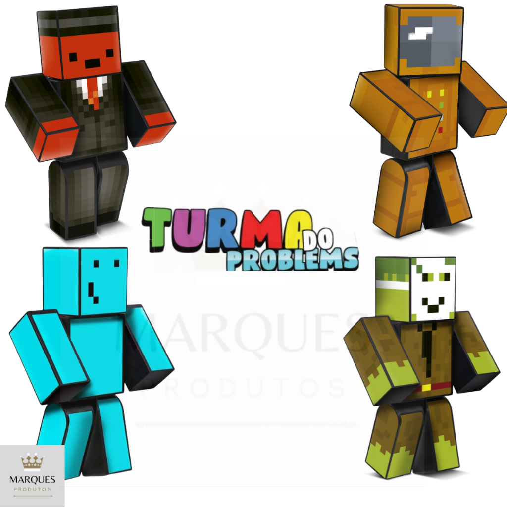 Boneco Problems + Kadu + Stick + Zoom 35 cm Minecraft Original | Shopee ...