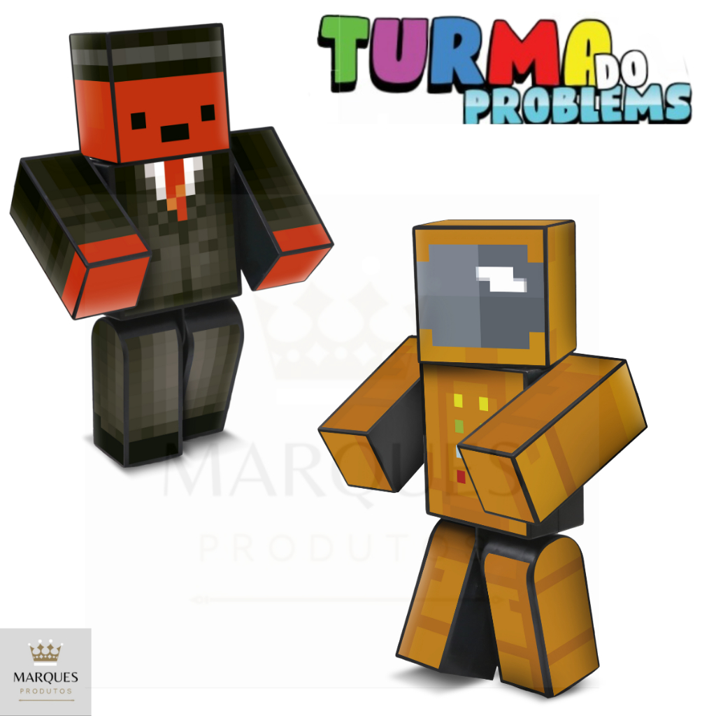 Boneco Kadu + Zoom 25 cm Minecraft Turma do Problems Original | Shopee ...