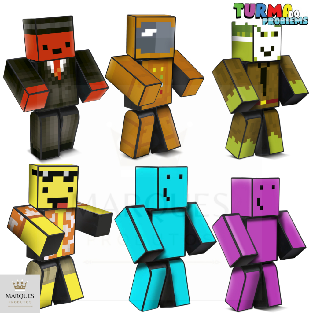 Boneco Problems + Kadu + Stick + Mel + Zoom + Melzinha 25 cm Turma do ...