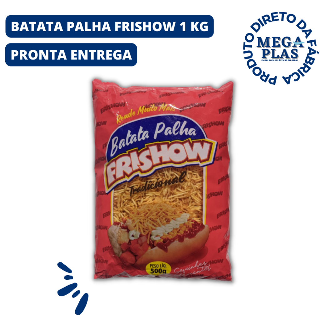 Batata Palha Frishow Pacote 1KG | Shopee Brasil