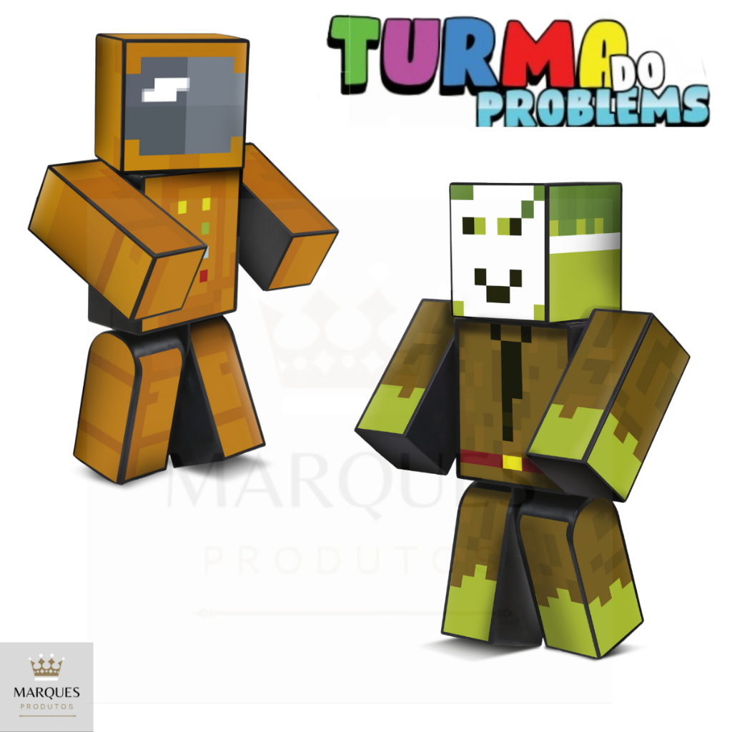 Boneco Stick + Zoom 35 cm Minecraft Turma do Problems Original | Shopee ...