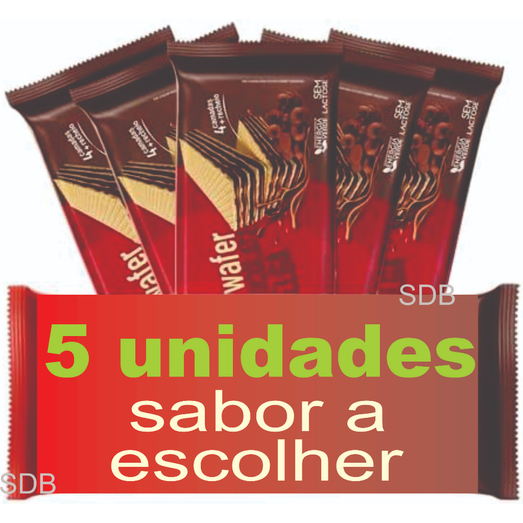 Kit 5 Wafer Liane Sem Lactose 90g cada | 5 Pacotes Wafer Zero Leite ...