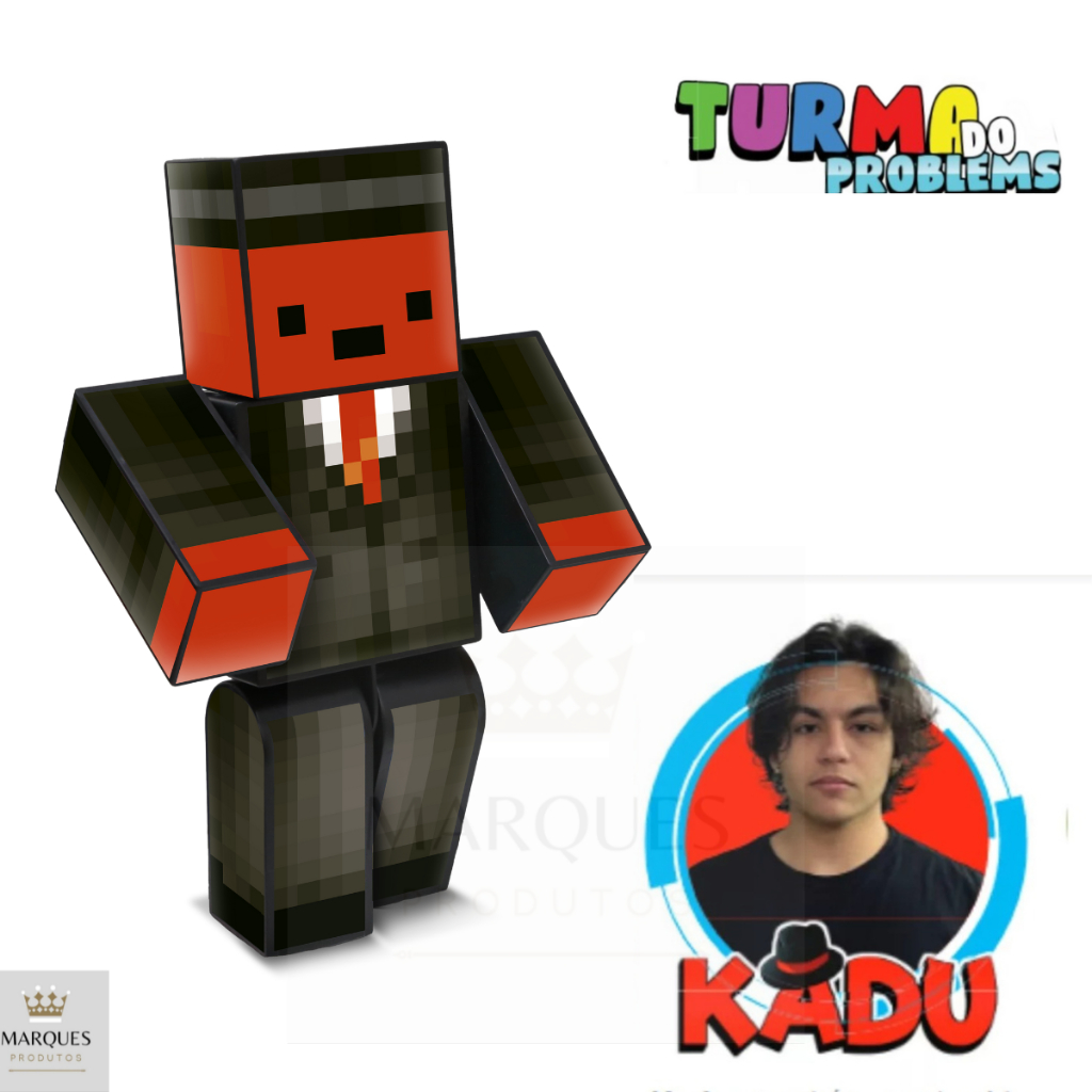 Boneco Kadu Minecraft 35 Cm Turma Do Problems Original Shopee Brasil