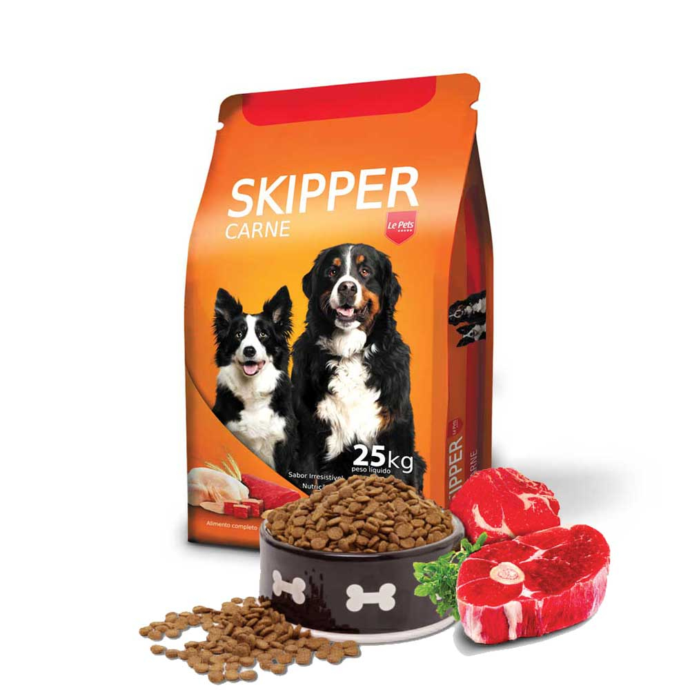 Ração Seca Premier Skipper Mix Carne e Frango Cães Adulto 25kg Le Pets ...