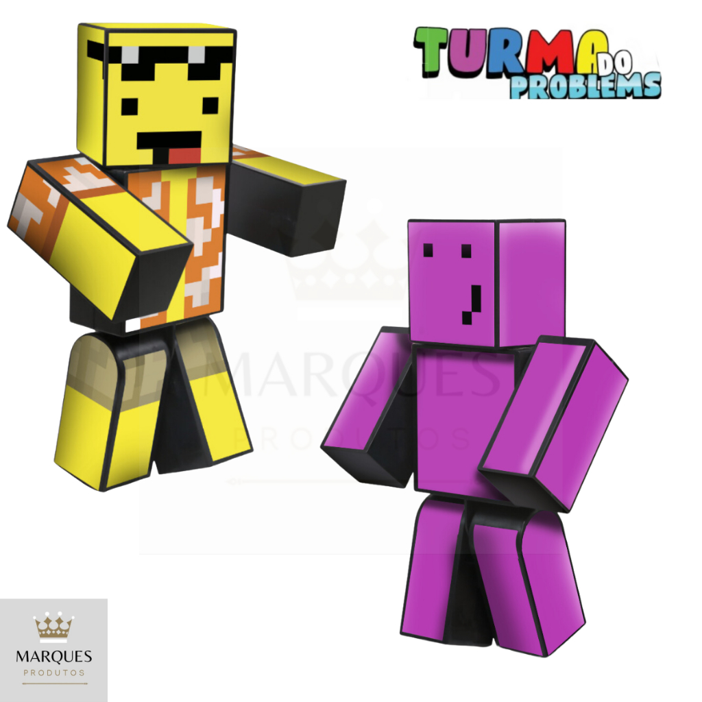 Boneco Mel + Melzinha 25 cm Turma do Problems Minecratf Original ...