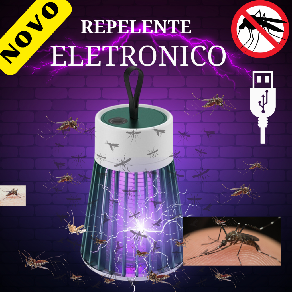 Armadilha Mata Mosquito Led Uv Eletrico Pernilongo Insetos Praia ...
