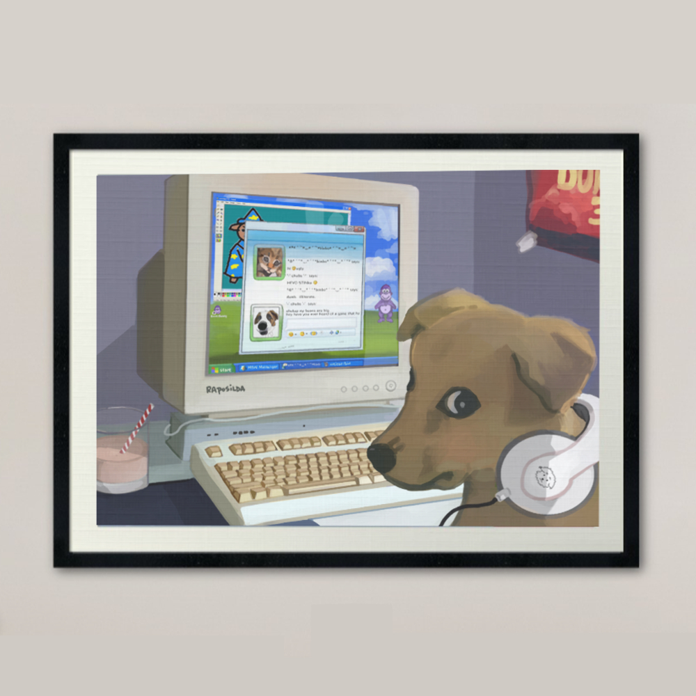 Quadro i love my puter meme | Shopee Brasil