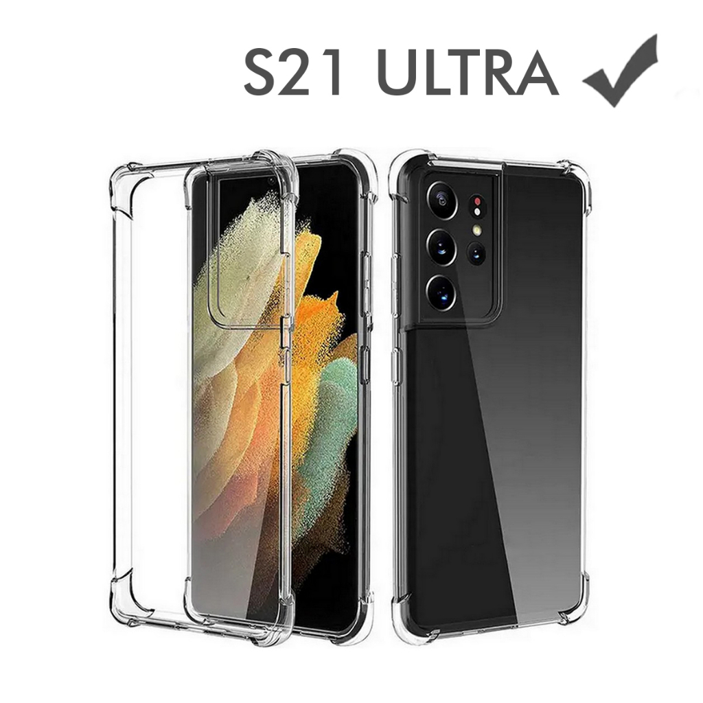Capa Capinha Para Samsung Galaxy S21 ULTRA Transparente Anti Impacto Case Silicone TPU - Melhora ...