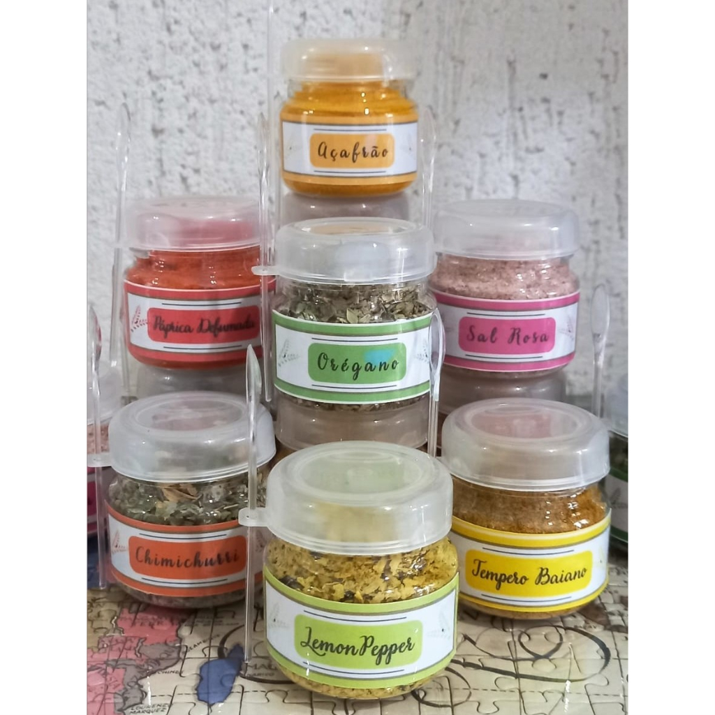 KIT TEMPERO POTINHOS+TEMPEROS INCLUSOS | Shopee Brasil