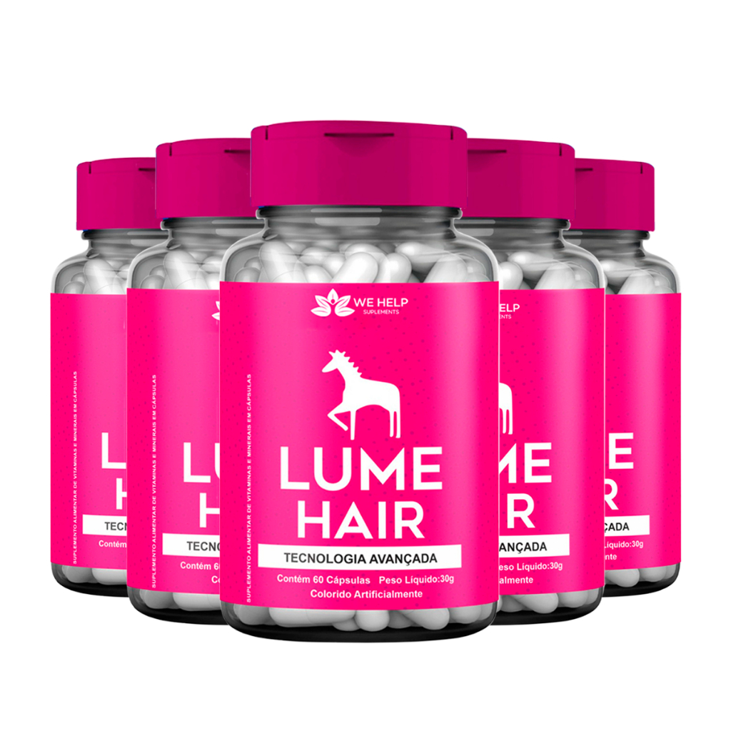 Promoção 5 Lume Hair 60 Cápsulas - Suplemento para Tratamento Capilar ...