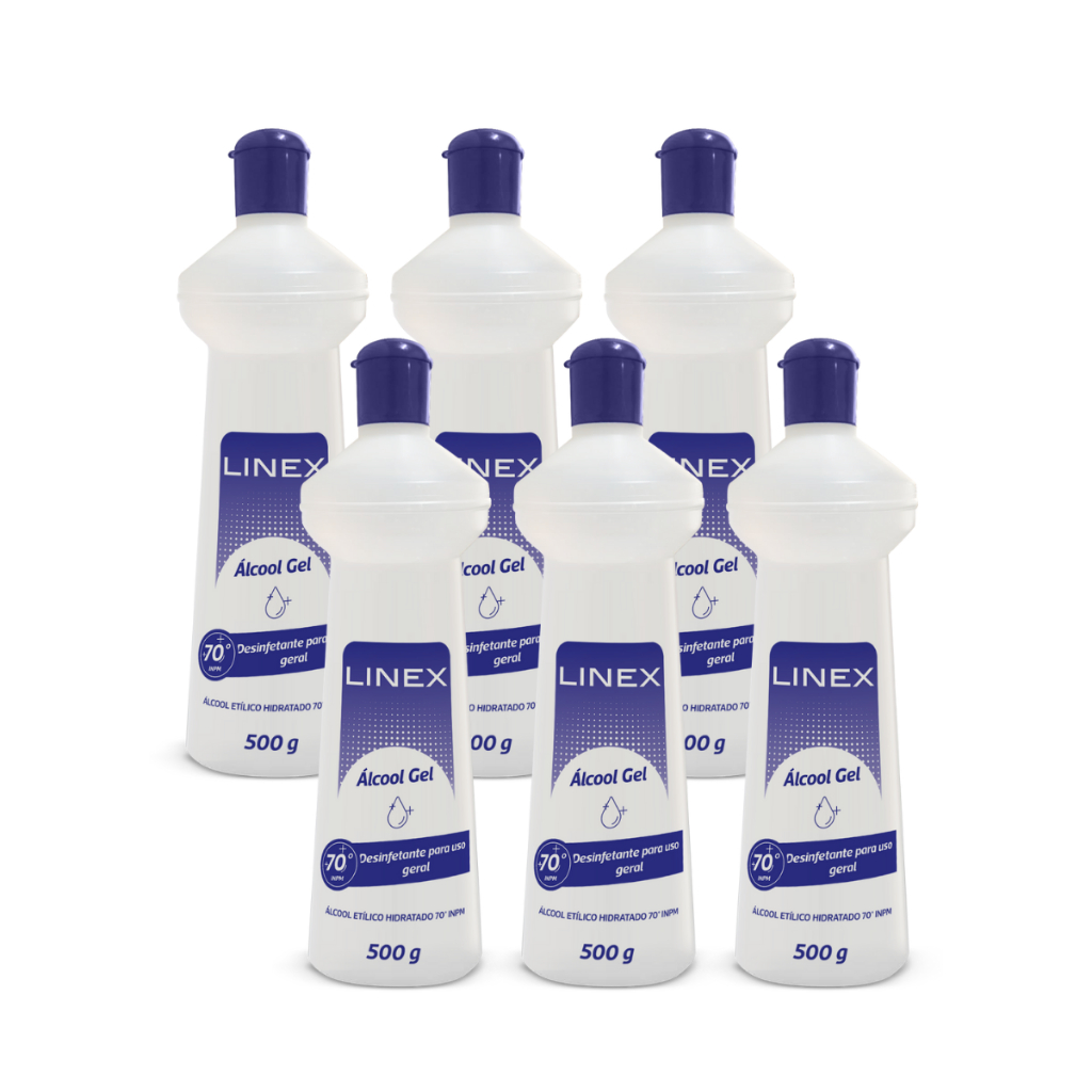 Desinfetante Uso Geral Limpeza Álcool gel 70% Linex Kit com 06 | Shopee ...