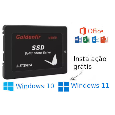 SSD Goldenfir Sata 3.0 120gb 240GB Computador e Notebook com Sistema ...
