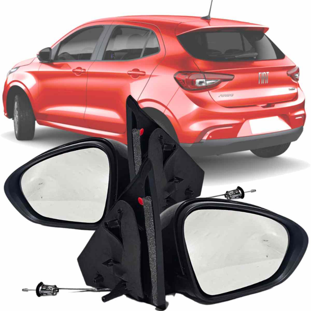Par Retrovisor Fiat Argo Cronos 2017 2018 2019 2020 2021 2022 2023 com Controle Interno Manual ...