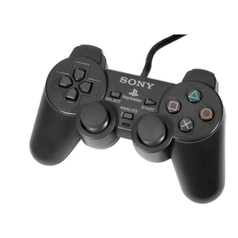 Controle Joystick Para Ps2 Black com fio | Shopee Brasil