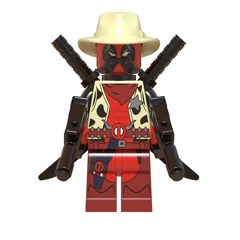 Deadpool Bigode Trajes Minifigure Wade Wilson boneco de coleção Ryan ...