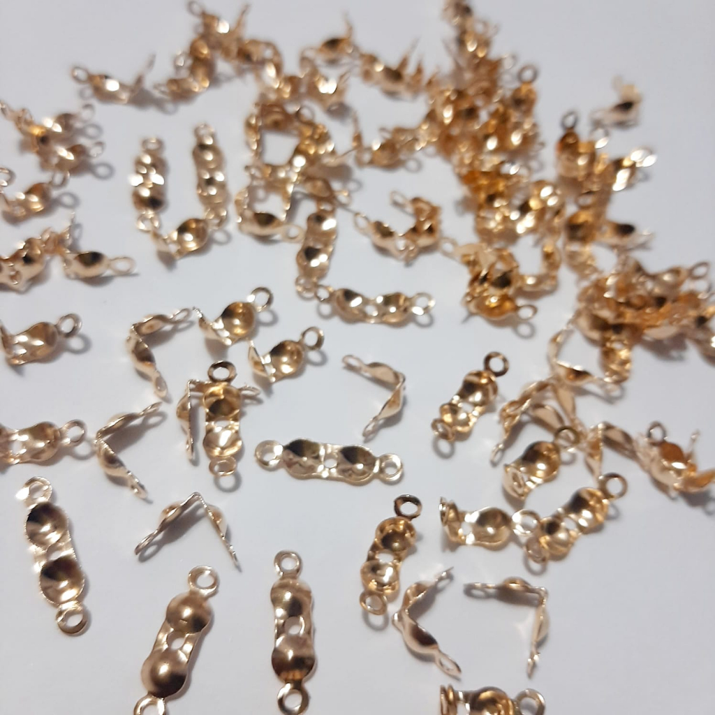 Terminal Tips 50 Finalizador Tip Bolinha de Bijouteria 4mm | Shopee Brasil