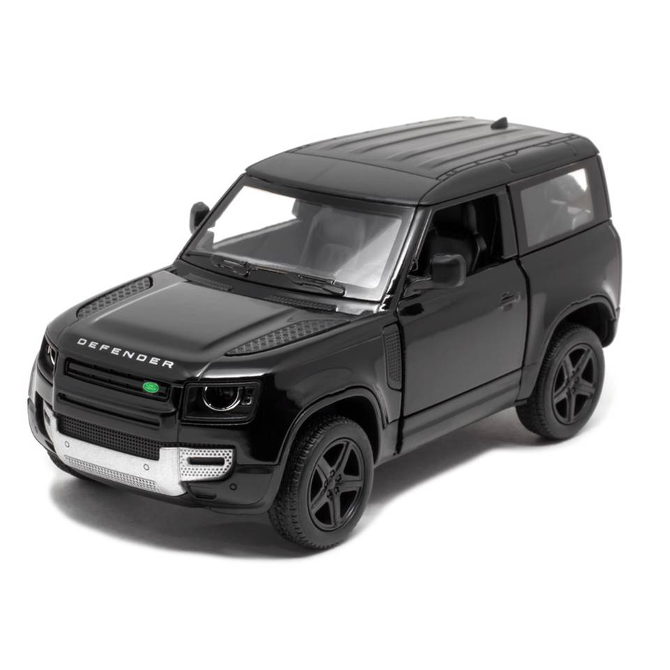 Miniatura Land Rover Defender 90 kinsmart 1/36 Metal e Fricção Preto ...