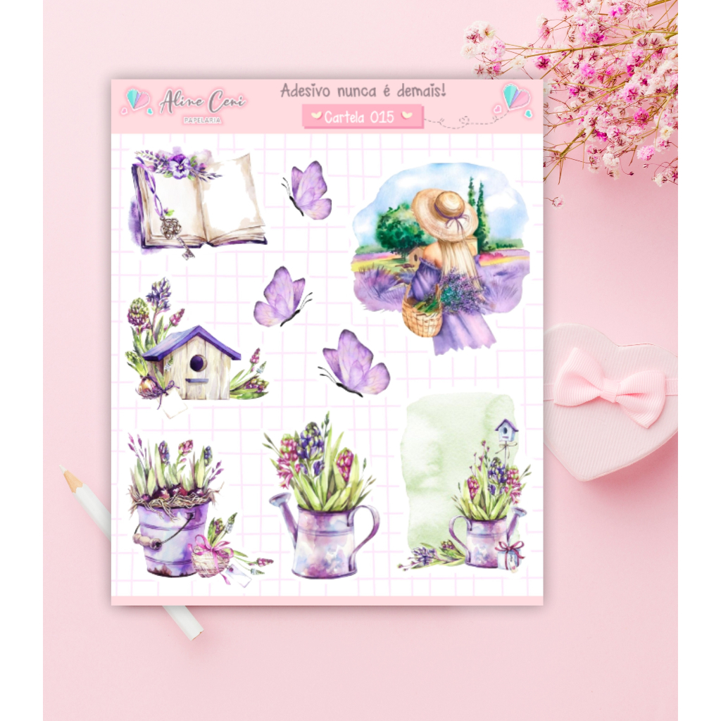Cartela de adesivo n 015 - Adesivos decorativos para bíblia, bujo ...