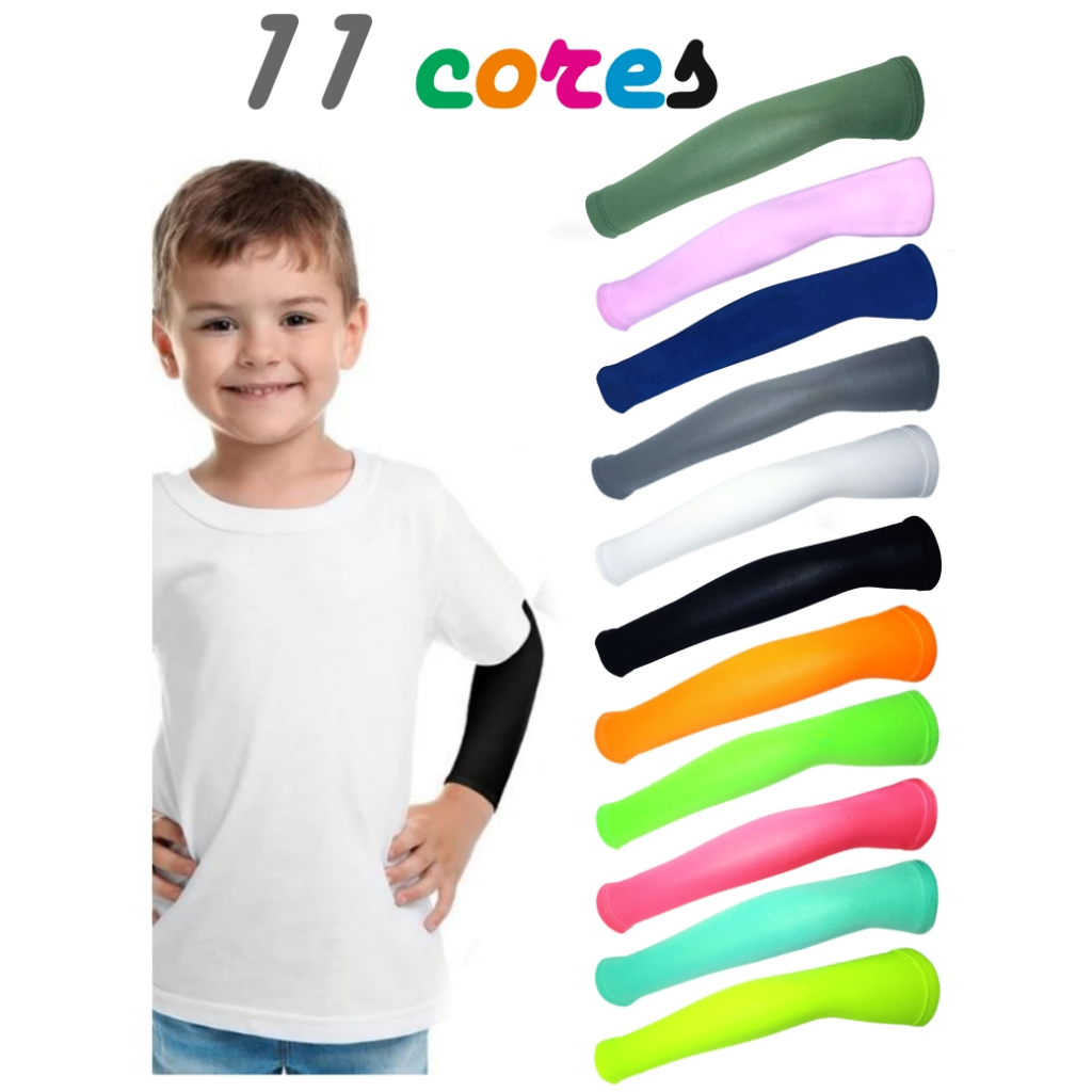Manguito Manga Infantil Com Elástico Color | Shopee Brasil