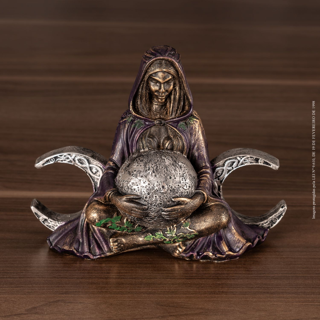 Estátua Deusa Triluna Tríplice Wicca Em Resina | Shopee Brasil