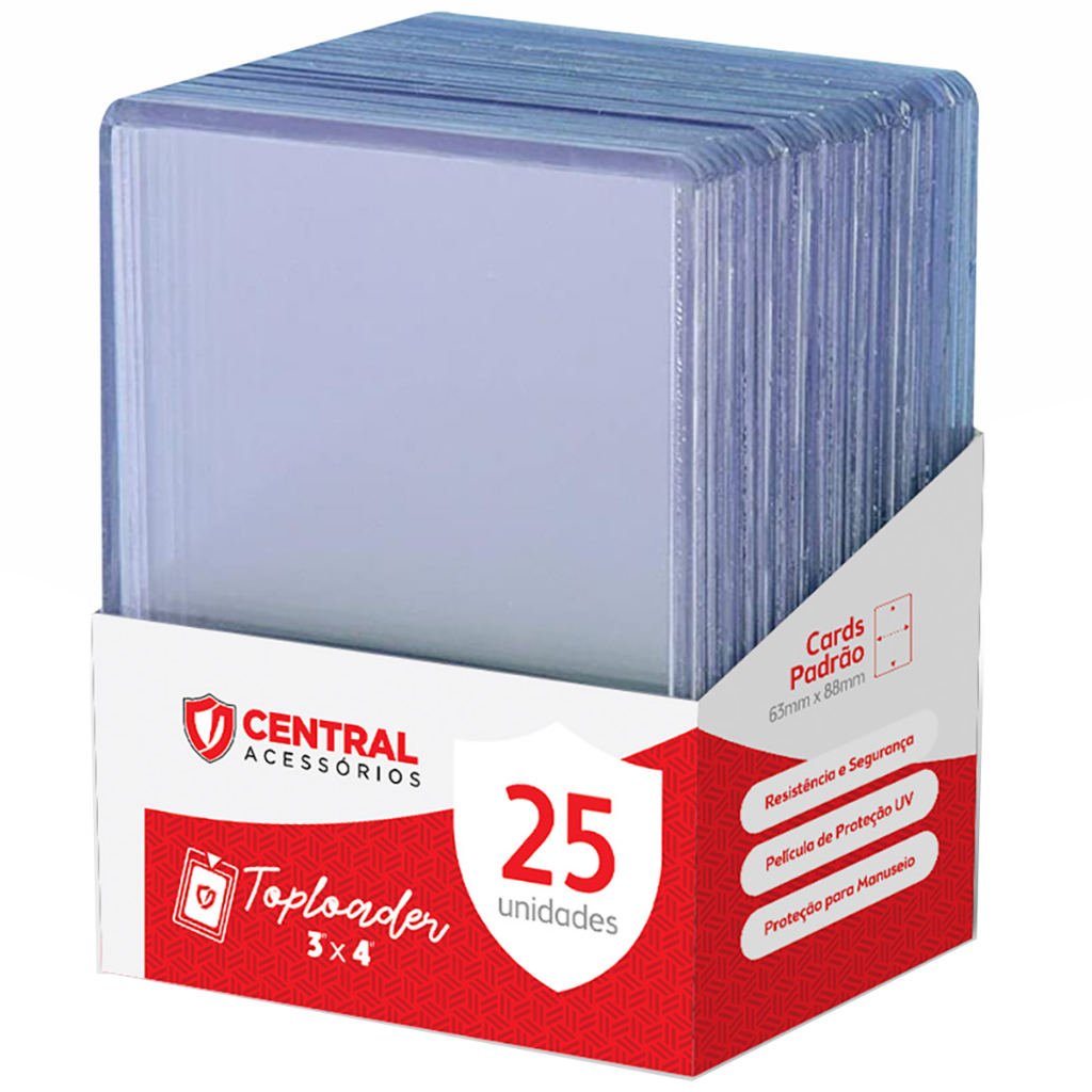 Central Toploader Padrão Standard 3x4 Transparentes Pokemon Magic ...