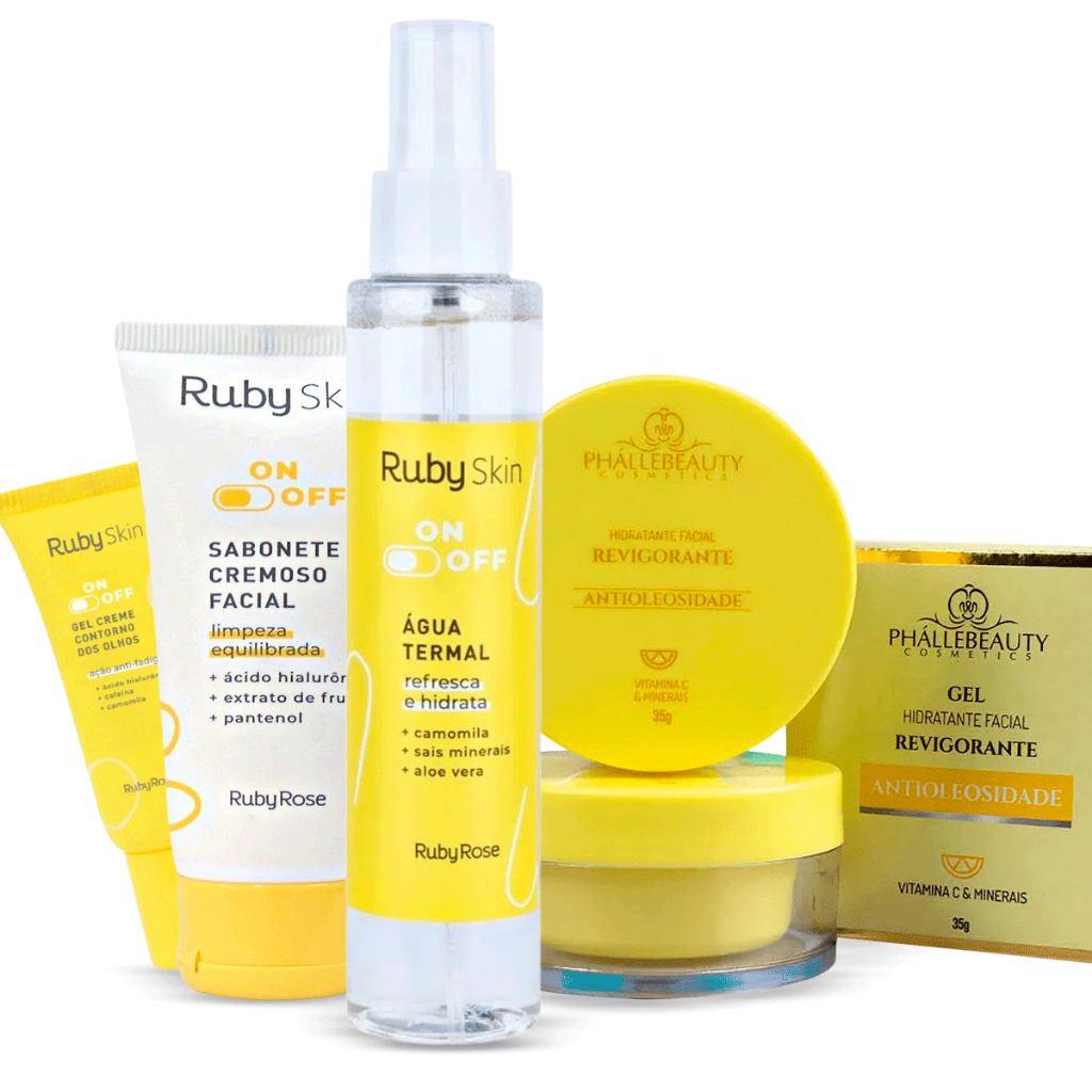 Kit Limpeza Equilibrada Facial Essencial Linha Amarela Ruby Rose | Shopee Brasil