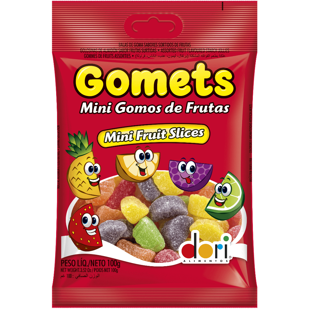 Bala Dori Gomets Mini Gomas De Frutas Mini Fruit Slices 100g | Shopee ...