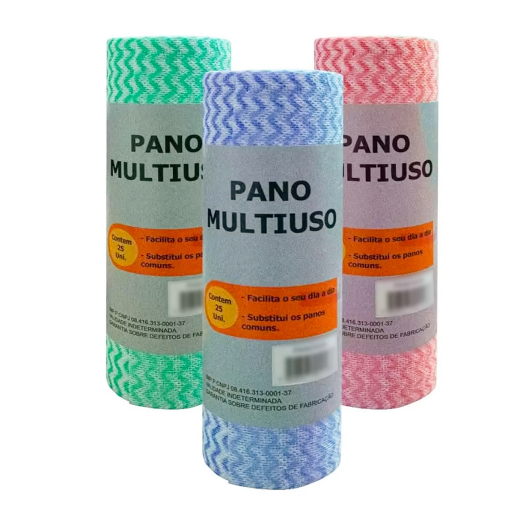 Pano Multiuso Tipo Perfex Para Limpeza Profunda Microfibra Rolo Com ...