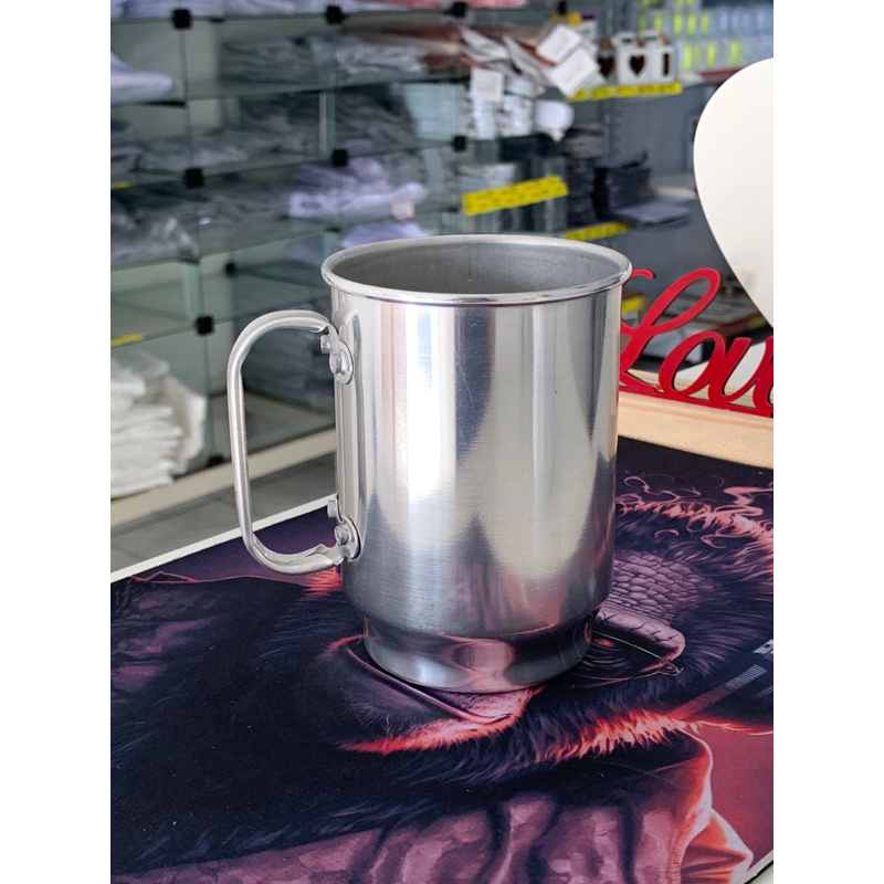 Caneca de Aluninio prata 600ml para Sublimação | Shopee Brasil