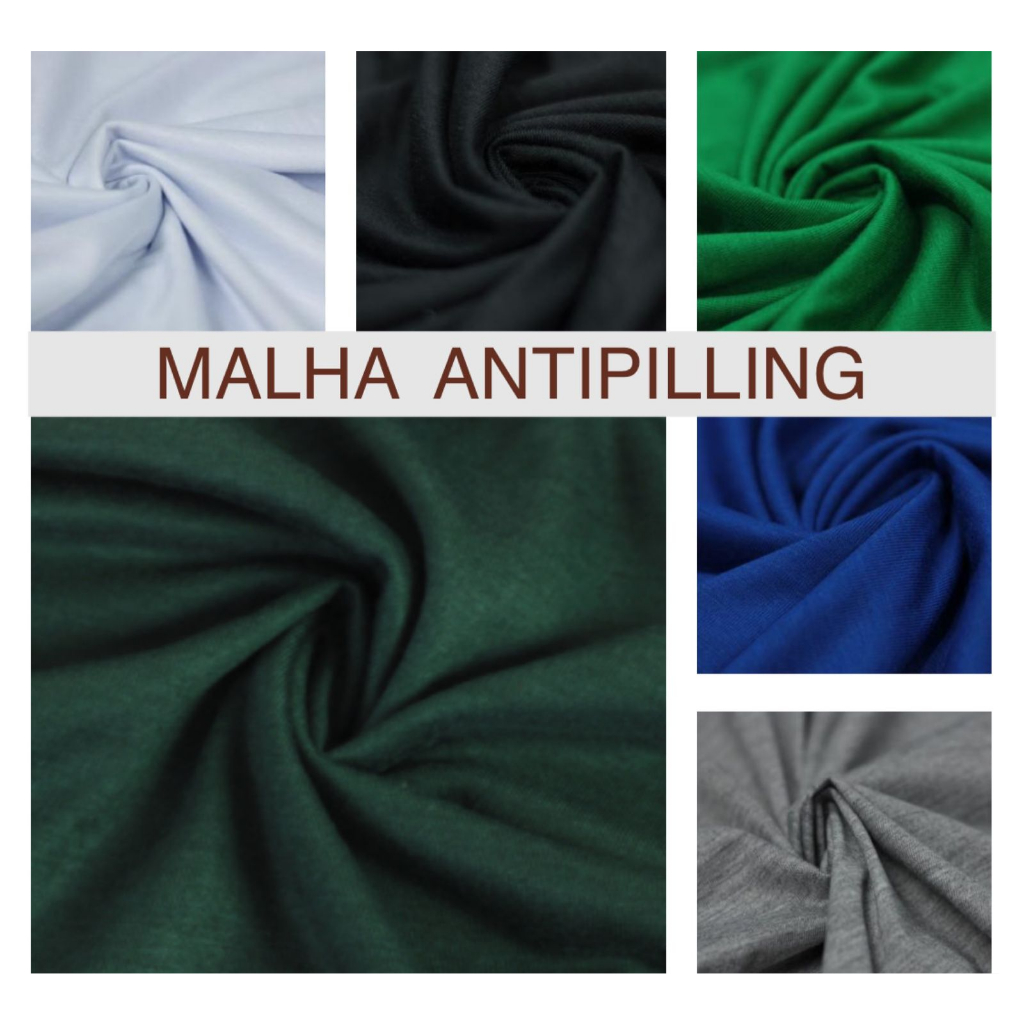 Tecido Malha PV Anti-Pilling Tubular, Malha Anti Bolinhas 1m X 90cm ...