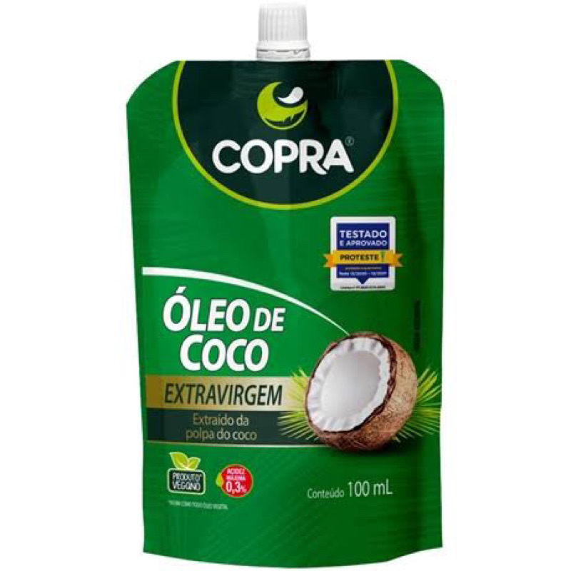 Óleo de Coco Extra Virgem Pouch Copra 100ml C/ Boco | Shopee Brasil