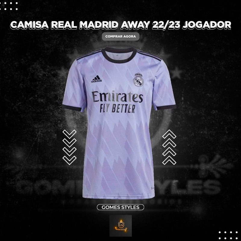 CAMISA REAL MADRID AWAY 22/23 JOGADOR | Shopee Brasil CAMISA REAL MADRID AWAY 22/23 JOGADOR | Shopee Brasil