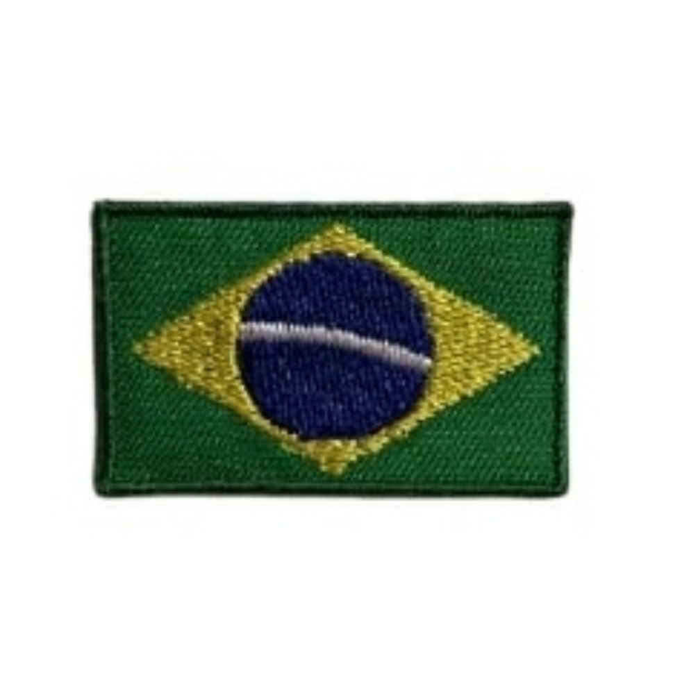 Aplique Patch Bandeira do Brasil Brazil Bordado Termocolante | Shopee Brasil