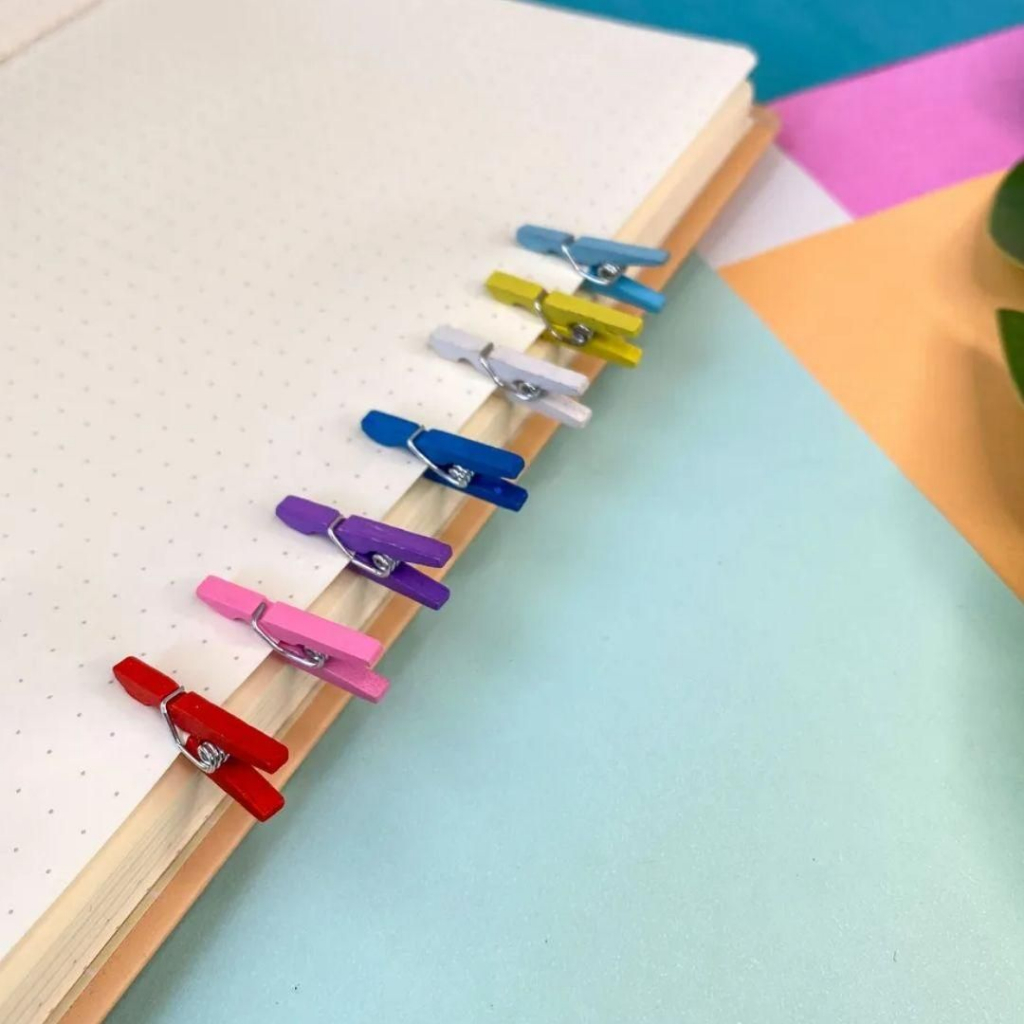 Prendedor Mini Pregador Madeira 2,5 cm Colorido c/ 100 Unidades ...