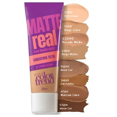 Base Líquida Matte Real Color Trend A Prova D'água Avon 240n - antigo bege medio | Shopee Brasil
