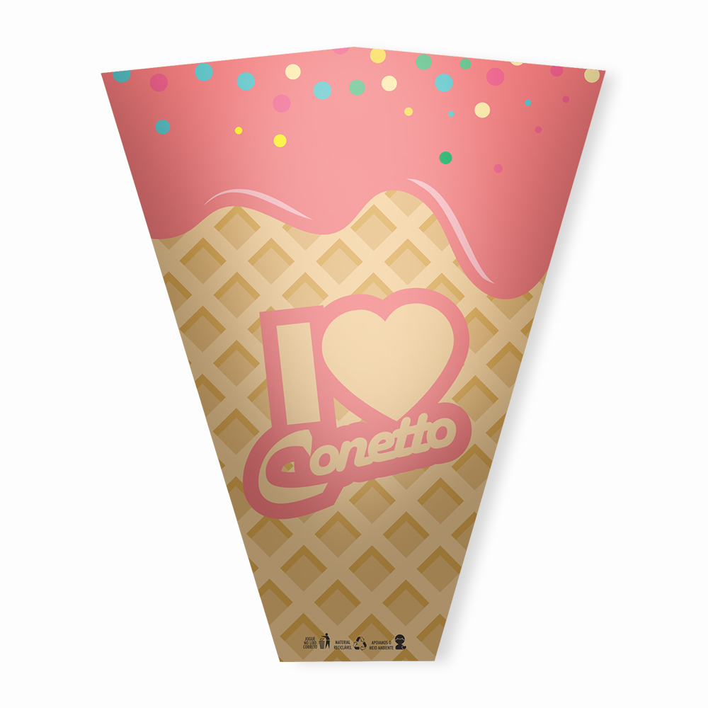 Suporte, Embalagem Cone Coneto para Sorvete, Chuvete - Várias Cores ...