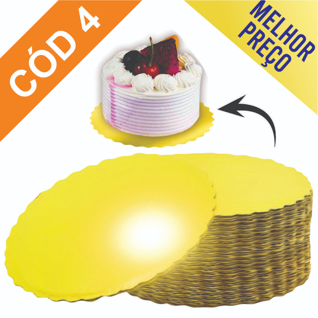 10 Cake board 30cm base laminada de alta performance redondo para bolos ...