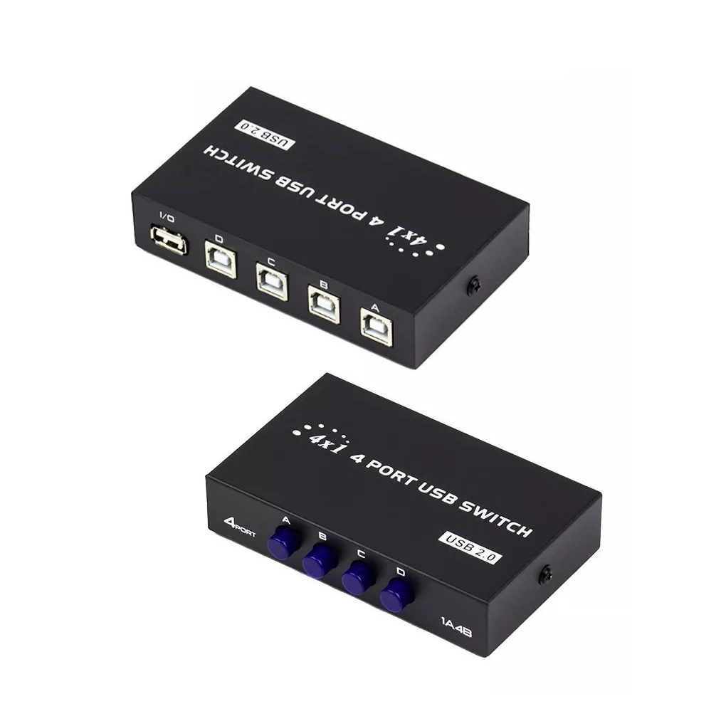 Switcher 4 Portas Usb 2.0 Switch Hub Tipo-b Impressora 1A4B | Shopee Brasil