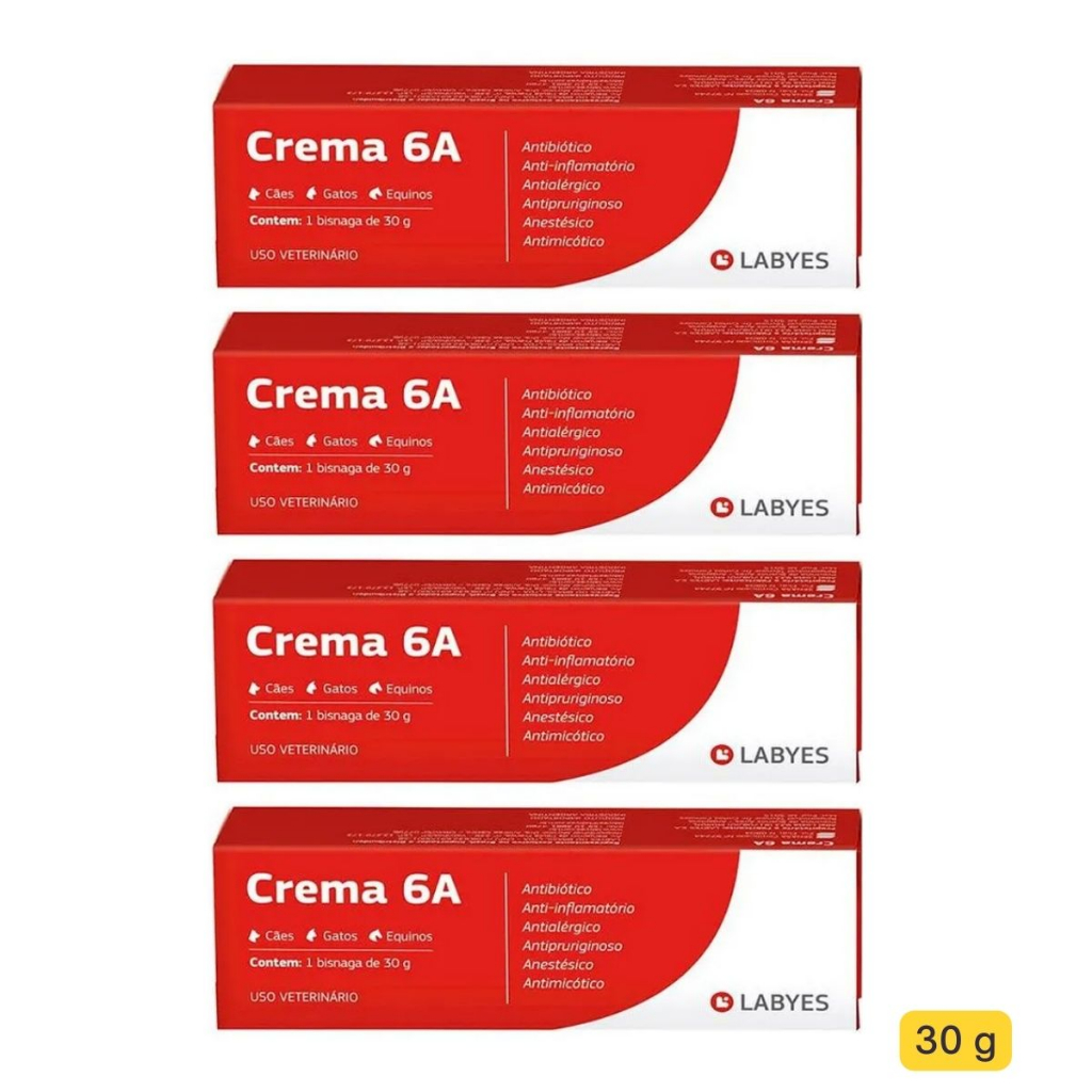 Kit 4 Pomada Crema 6A 30g - Labyes | Shopee Brasil