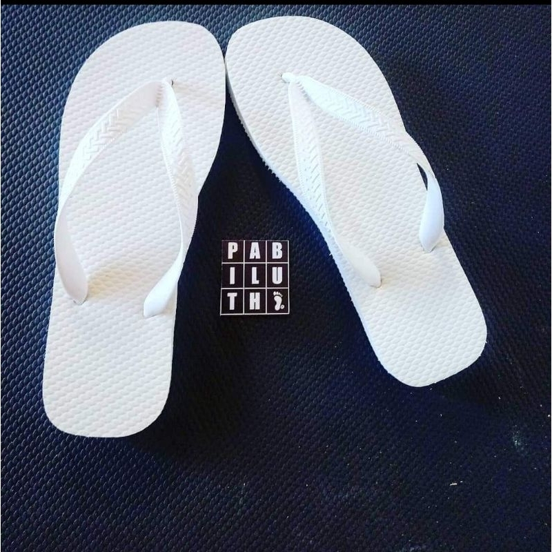 CHINELO TRADICIONAL DE BORRACHA BRANCO | Shopee Brasil