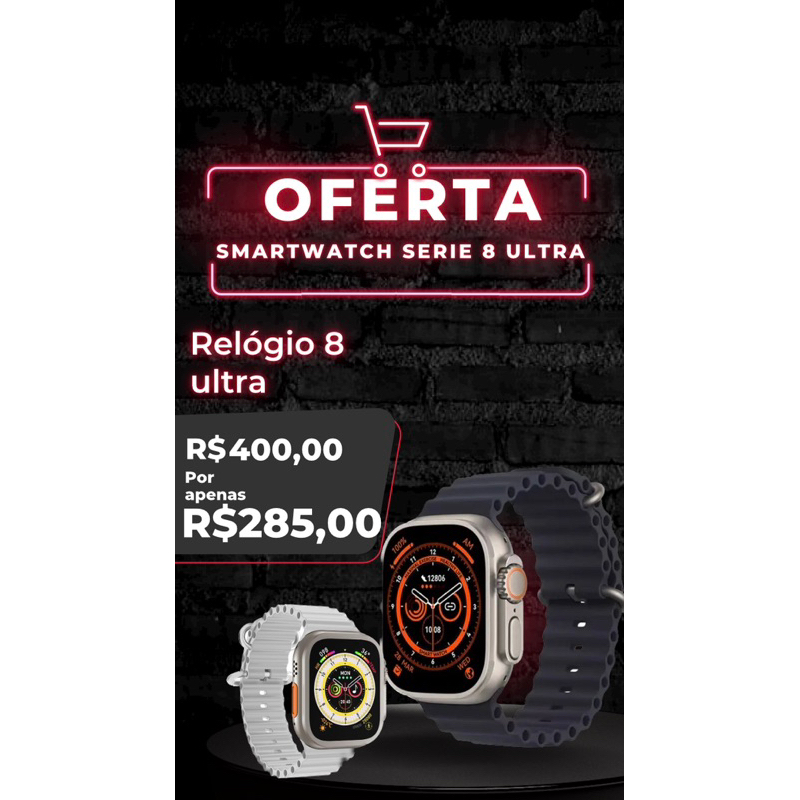 Relógio Smartwatch 8 Ultra Big 2.0 49mm | Shopee Brasil