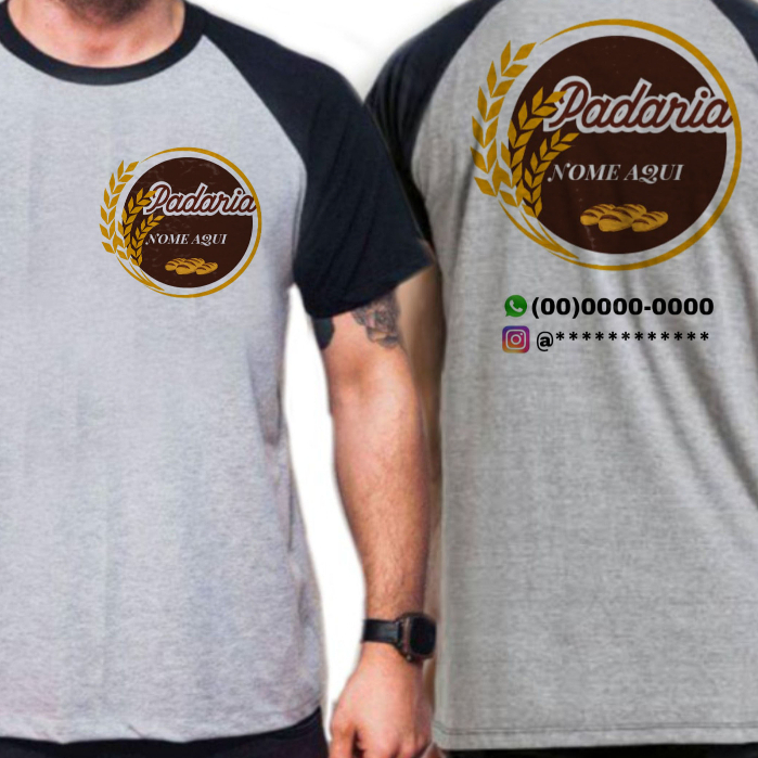 Uniforme Padeiro Padaria - Personalizado com Suas informações - Modelo ...